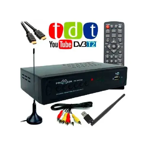 "Decodificador TDT + Antena DVB T2: Mejora Tu TV con Alta Definición"