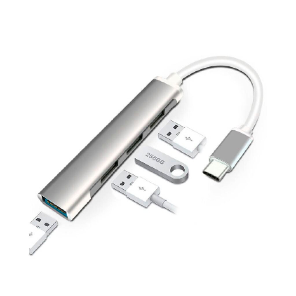 Hub USB-C 4 puertos USB 3.0 alta velocidad - TECNONACHO