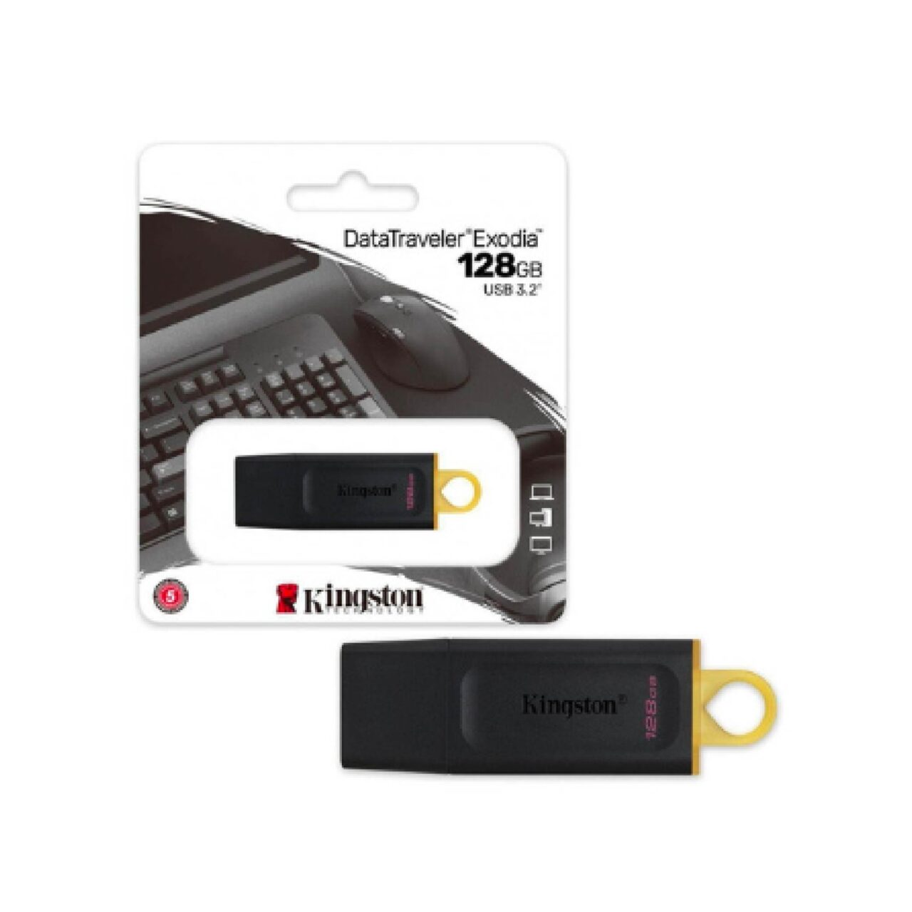 Memoria USB Kingston 128GB 3.2 Exodia - Alta Velocidad y Capacidad ...
