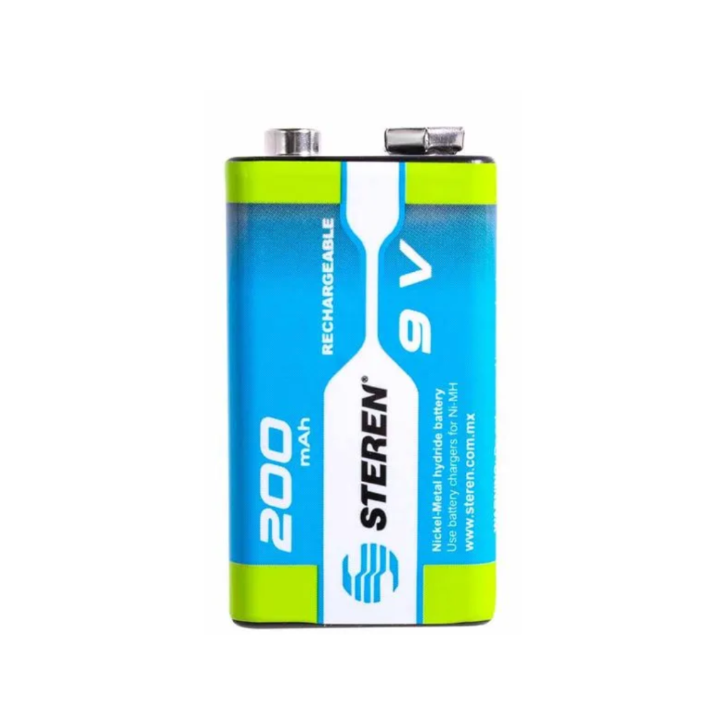 Batería recargable Steren 9V - Larga duración y confiable - TECNONACHO