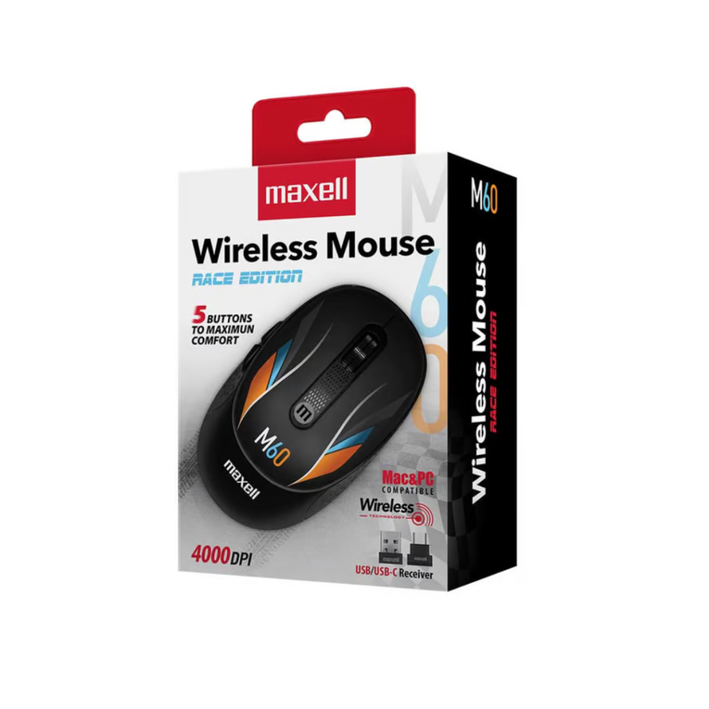 MOUSE INALAMBRICO MAXELL MOWL-MR1 RACE M60 - TECNONACHO