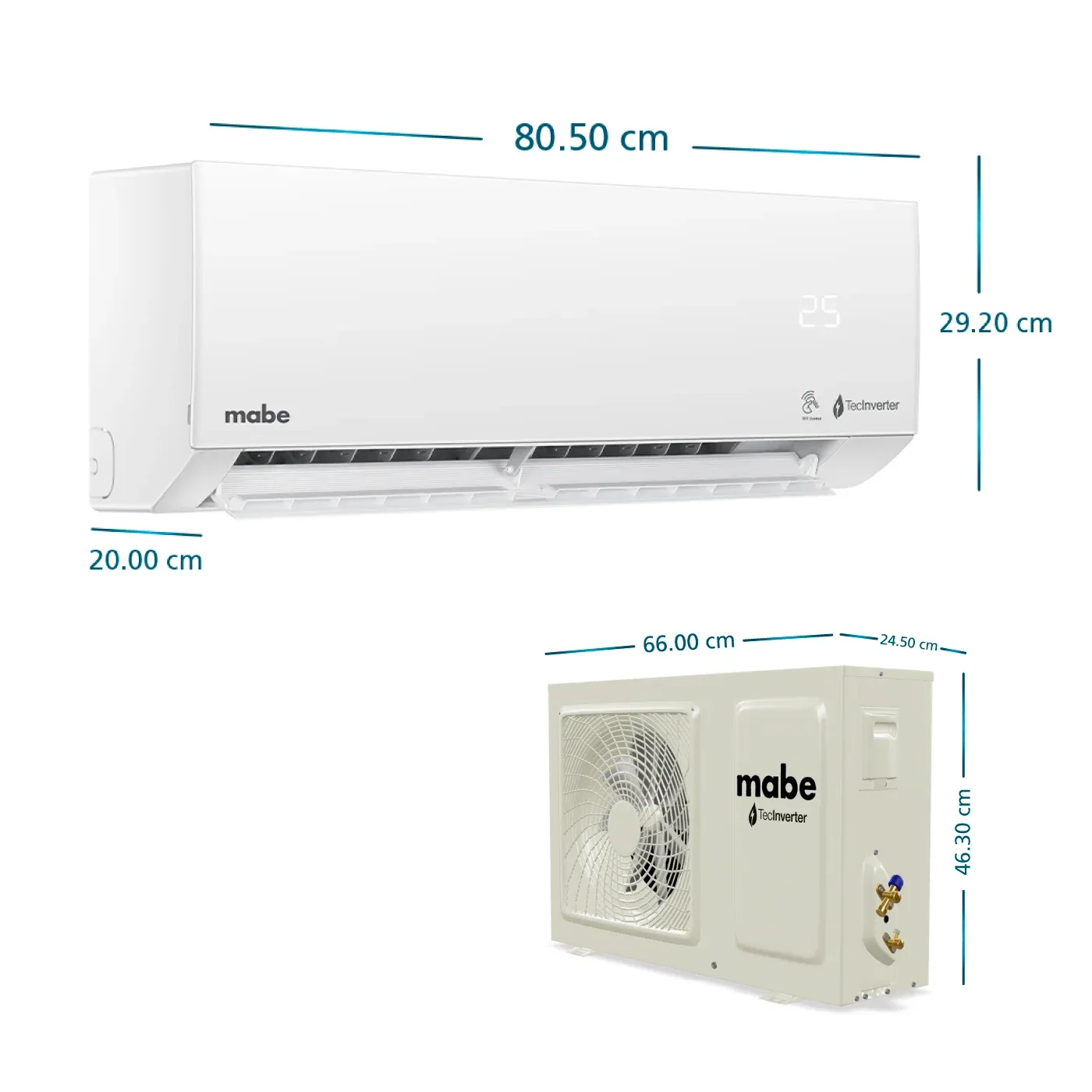 Aire Acondicionado Mabe Mini Split 12000 BTU 110V MMT12CABWCCBC1 ...